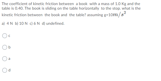 Solved The coefficient of kinetic friction between a book | Chegg.com