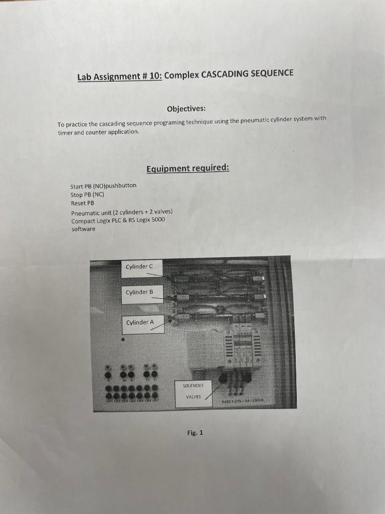 Solved Lab Assignment # 10: Complex CASCADING SEQUENCE | Chegg.com