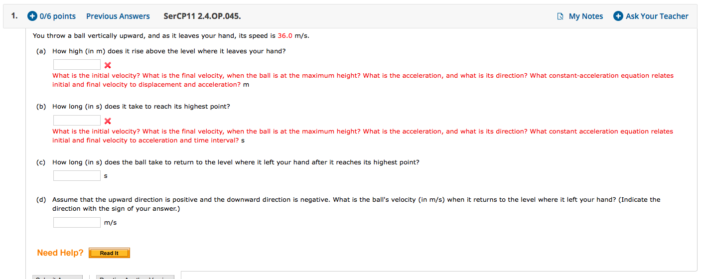 Solved 1. + 0/6 points Previous Answers SerCP11 2.4.OP.045. | Chegg.com Solved 1. + 0/6 points Previous Answers SerCP11 2.4.OP.045. | Chegg.com