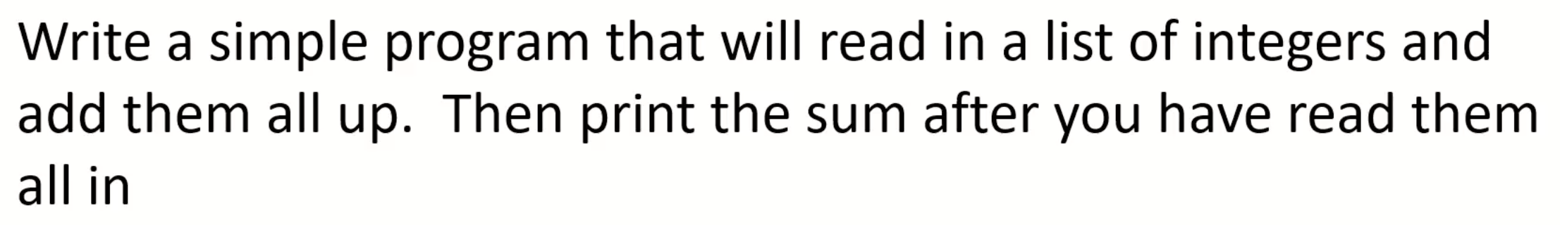 Solved Write a simple program that will read in a list of | Chegg.com