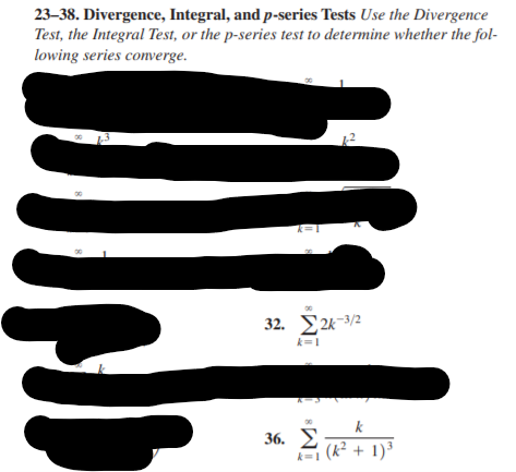 Solved 23–38. Divergence, Integral, and p-series Tests Use | Chegg.com