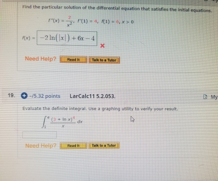 Solved Find the particular solution of the differential | Chegg.com