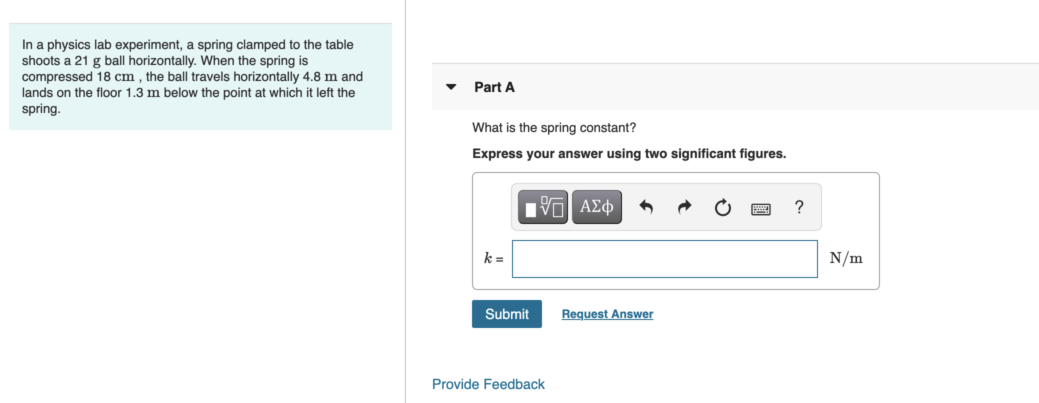 Solved In a physics lab experiment, a spring clamped to the | Chegg.com