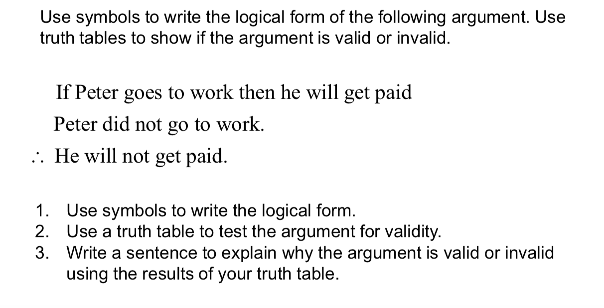 Solved Use symbols to write the logical form of the | Chegg.com