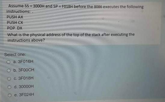 Solved executing the CALL instruction causes the اختر أحد | Chegg.com