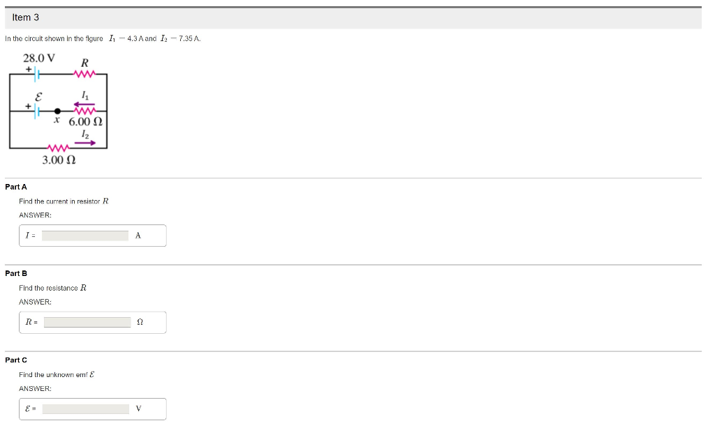 Solved Item 3 In the circult shown in the figure 11 - 4.3A | Chegg.com