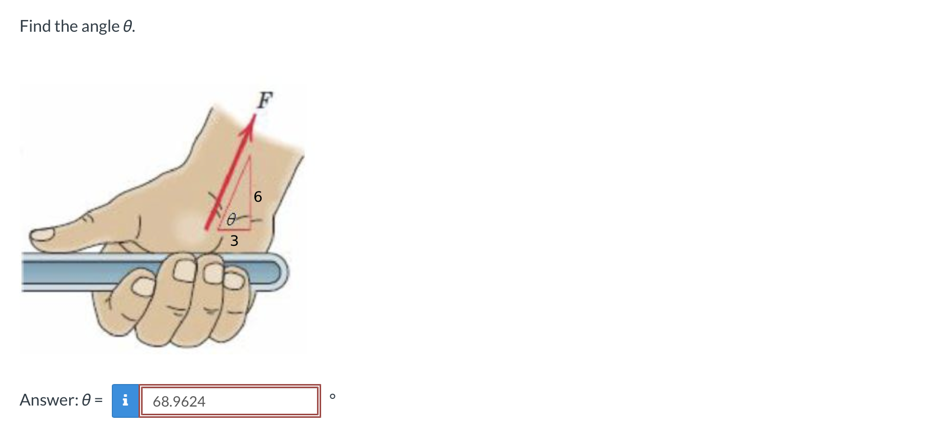 Solved The y-component of the force F which a person exerts | Chegg.com