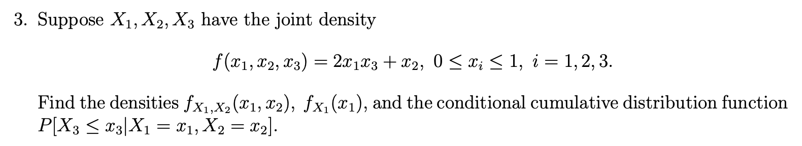 Solved Suppose x1,x2,x3 ﻿have the joint | Chegg.com
