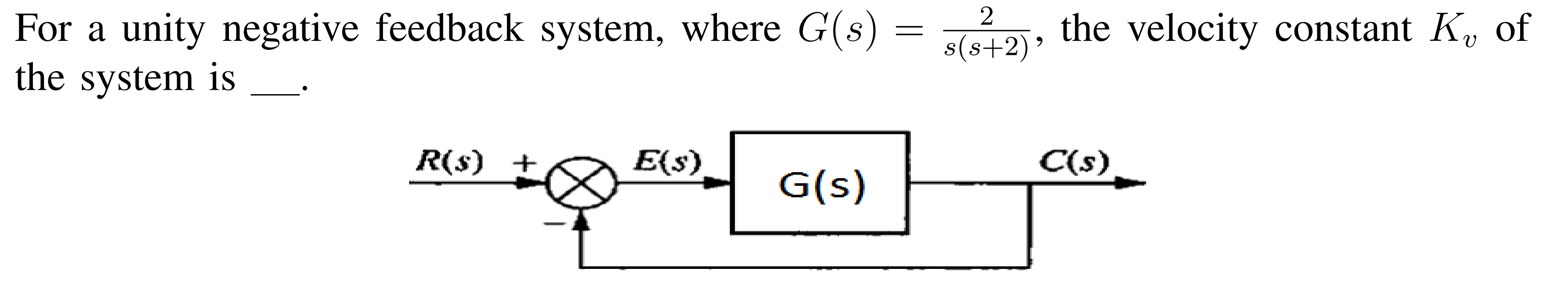 Solved For a unity negative feedback system, where G(a) = ; | Chegg.com