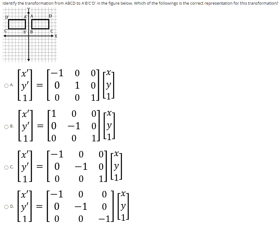 Solved Which of the following is the three dimensional | Chegg.com