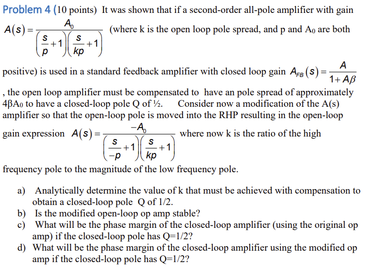 s S +1 Problem 4 (10 points) It was shown that if a | Chegg.com