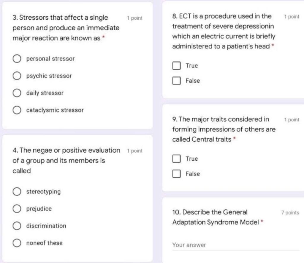 Solved 1 point 7 point 3. Stressors that affect a single | Chegg.com