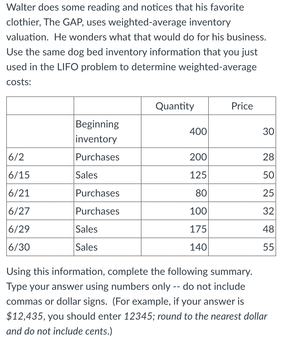 Solved Walter does some reading and notices that his | Chegg.com