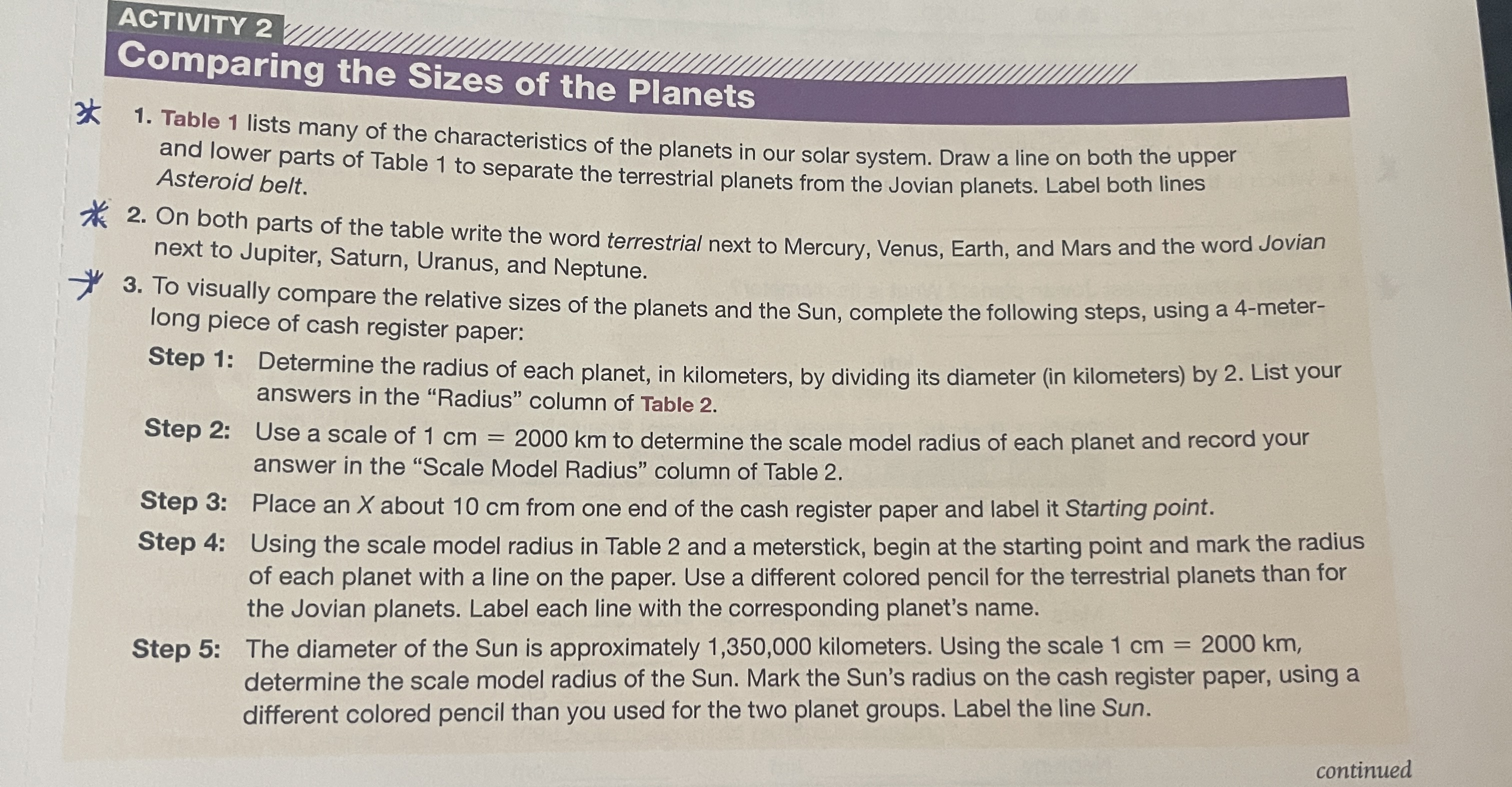 Solved Table 1 Planetary Data4. Which is the largest | Chegg.com