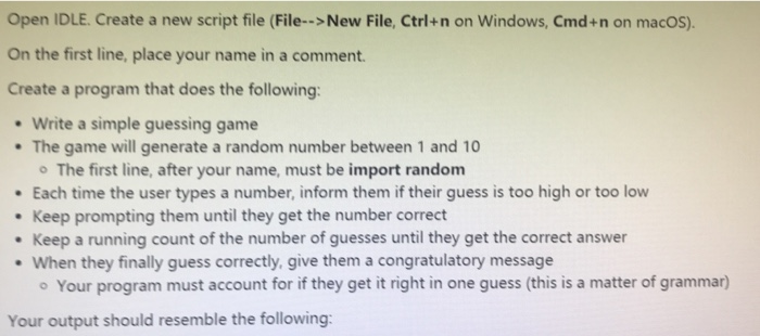 Solved Open Idle Create A New Script File File New File 9066