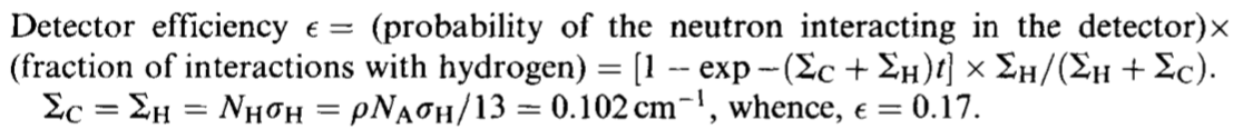 Solved Estimate the detector efficiency & for neutrons | Chegg.com