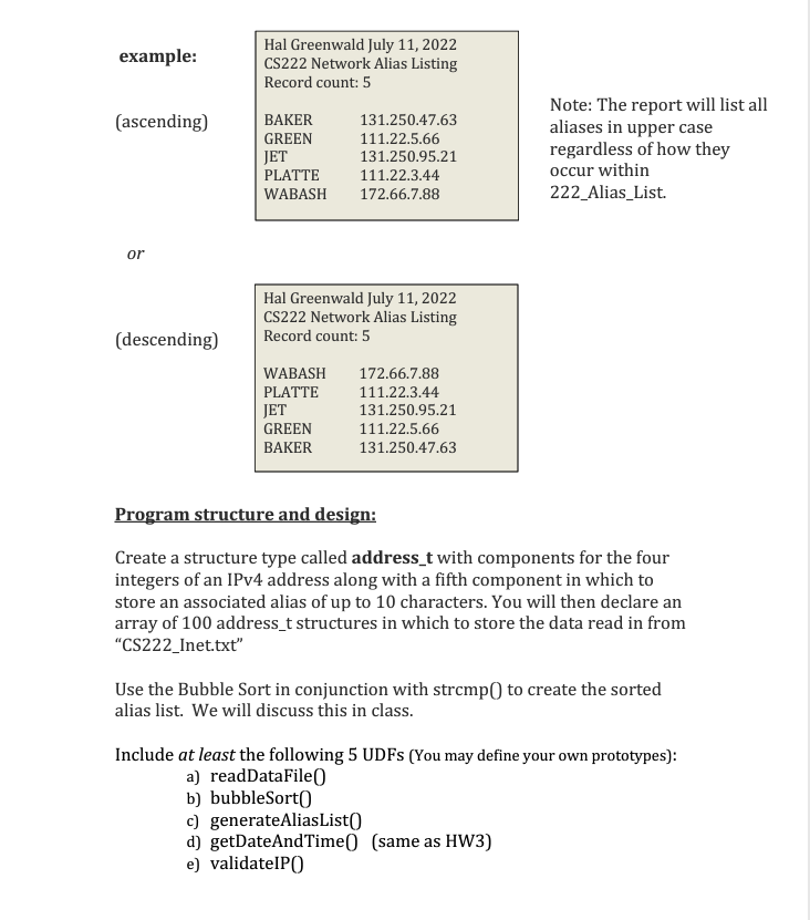 Solved Written in C language, Please include the real-life | Chegg.com