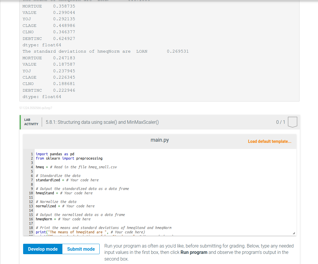 Solved 581 Structuring Data Using Scale And 