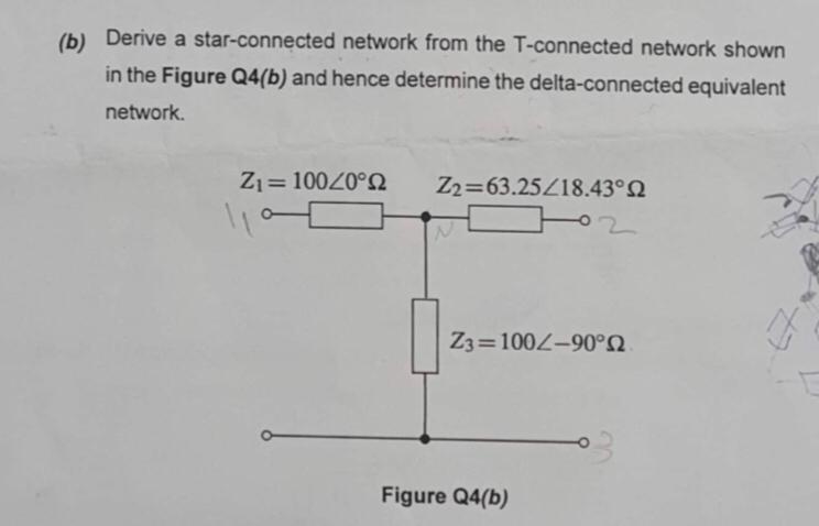 Solved (b) Derive a star-connected network from the | Chegg.com