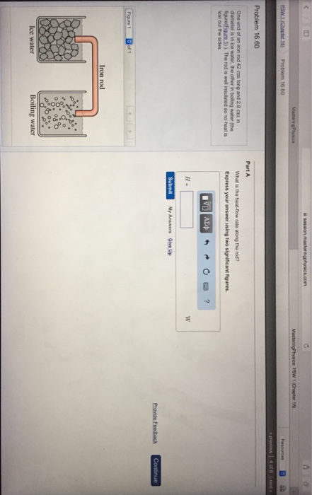 Solved One end of an iron rod 42 cm long and 2.8 cm in | Chegg.com