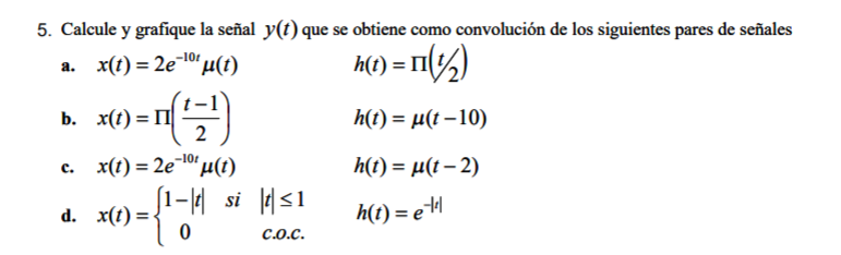 Solved 5. Calculate and graph the signal y(t) which is | Chegg.com