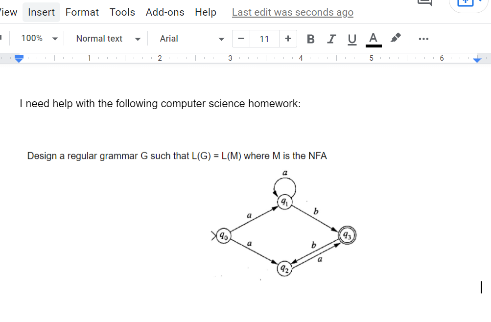 Solved j E iew Insert Format Tools Add-ons Help Last edit | Chegg.com