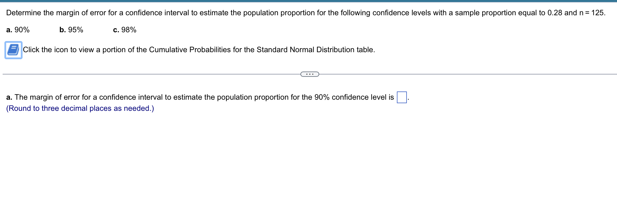 Solved Determine the margin of error for a confidence | Chegg.com