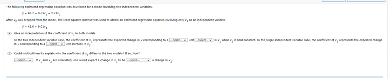 Solved The following estimated regression eouation was | Chegg.com