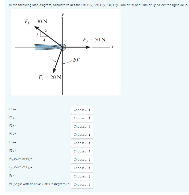 Solved In the following load diagram, calculate values for | Chegg.com