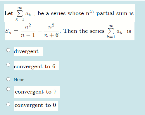Solved One of the following sequences is divergent {-1 3n | Chegg.com