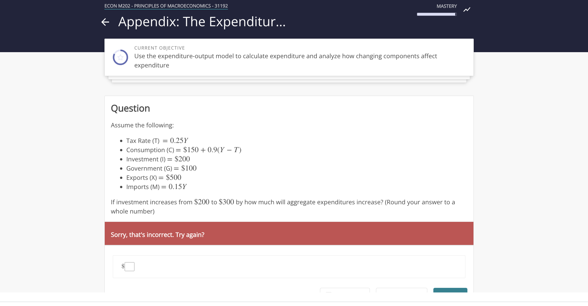 Solved CURRENT OBJECTIVE Use the expenditure-output model to | Chegg.com