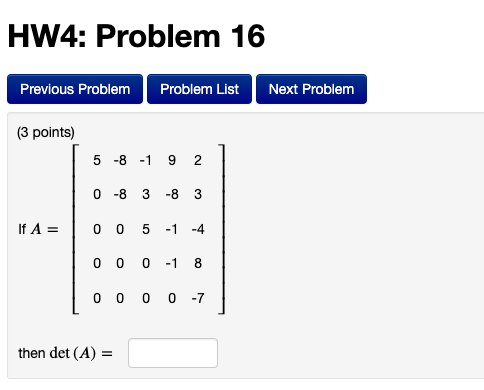 Solved HW4: Problem 18 Previous Problem Problem List Next | Chegg.com