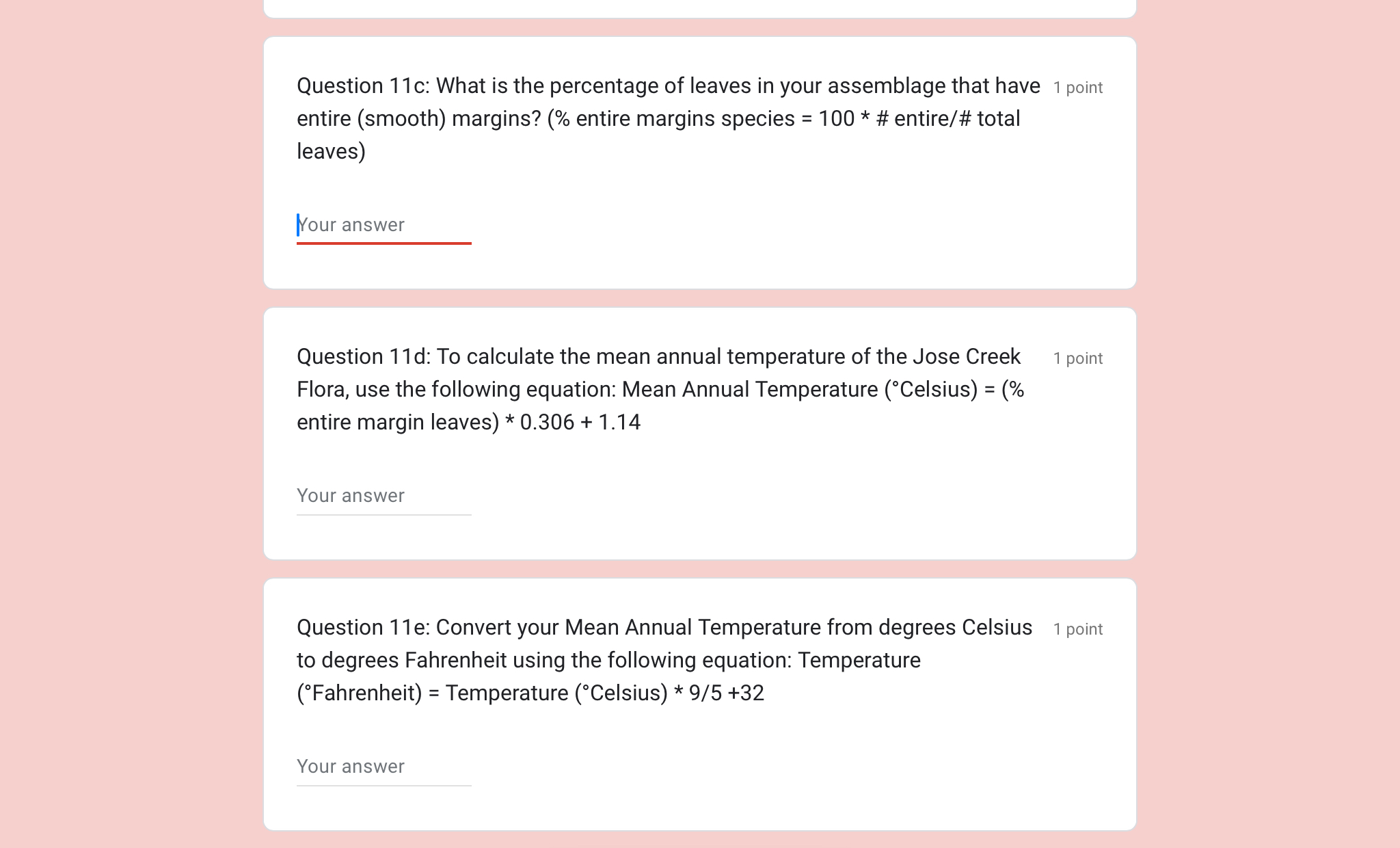 Solved Question 11c: What is the percentage of leaves in | Chegg.com