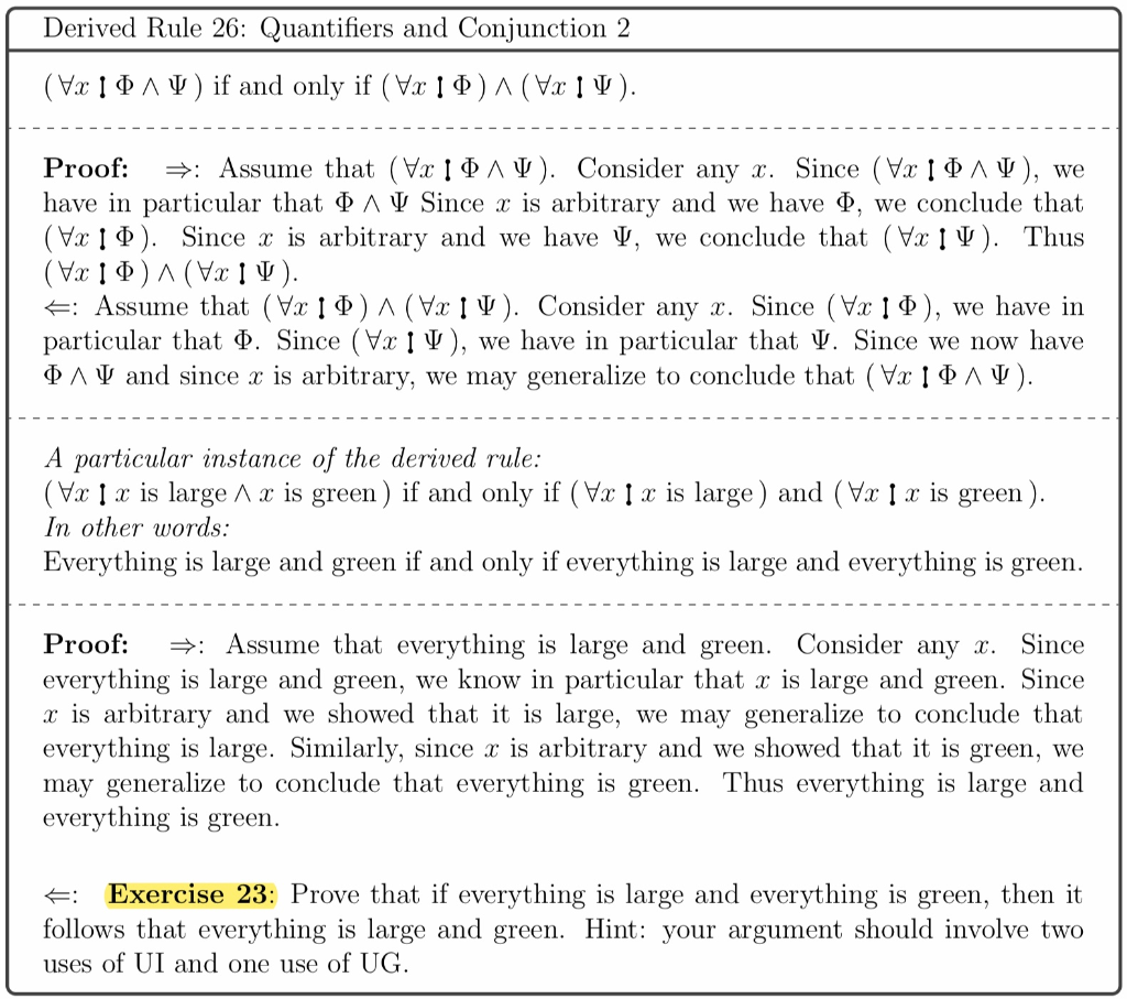 Solved Derived Rule 26: Quantifiers and Conjunction 2 (Vx 10 | Chegg.com
