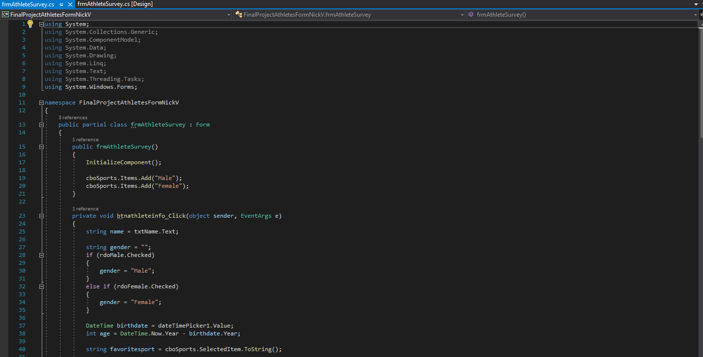 Solved I am working on my final project for visual studio c# | Chegg.com