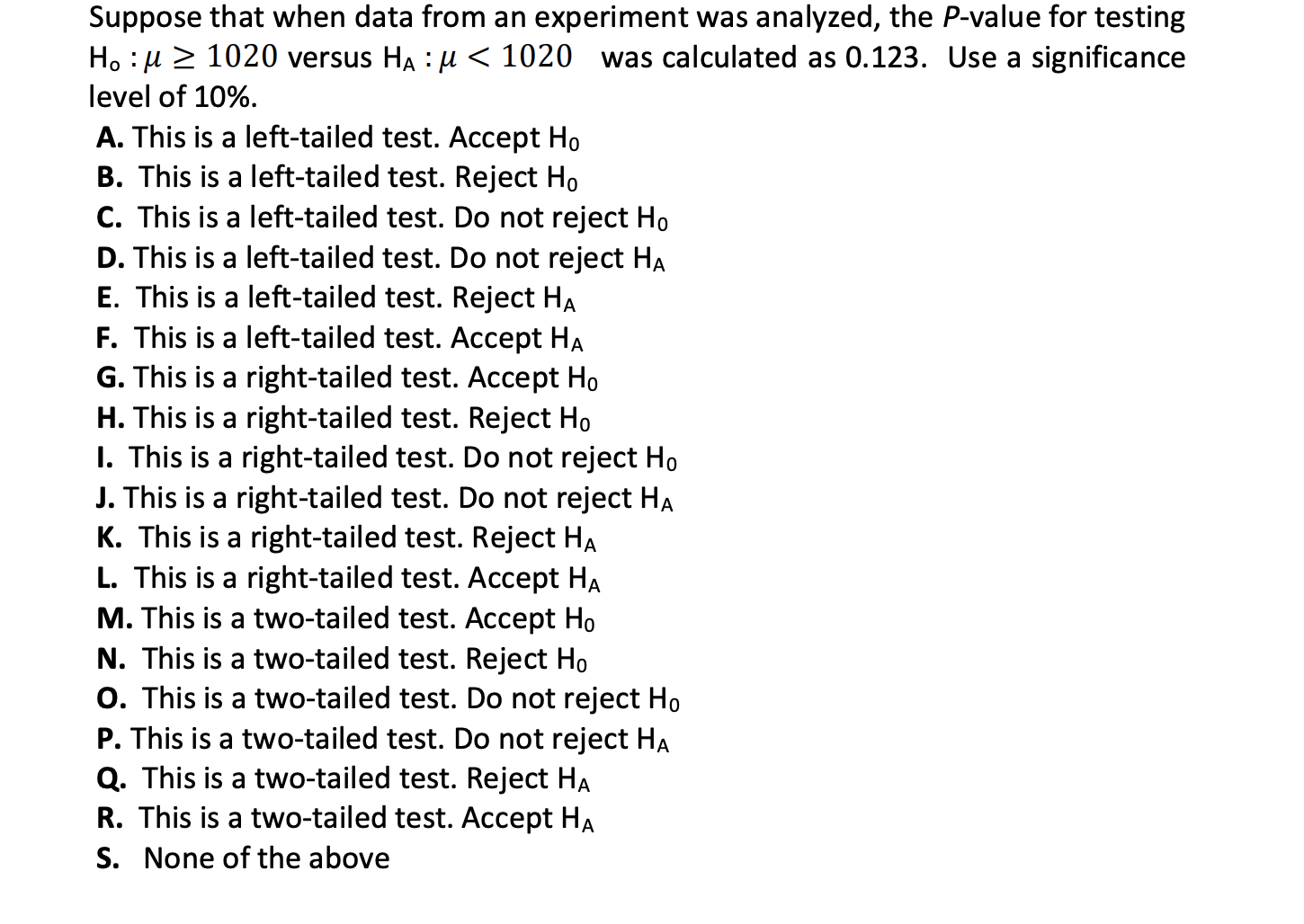 Solved Suppose that when data from an experiment was | Chegg.com