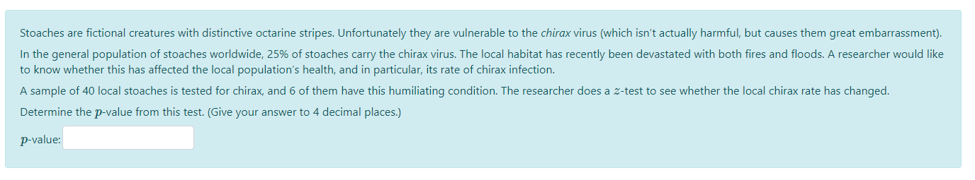 Solved Stoaches are fictional creatures with distinctive | Chegg.com