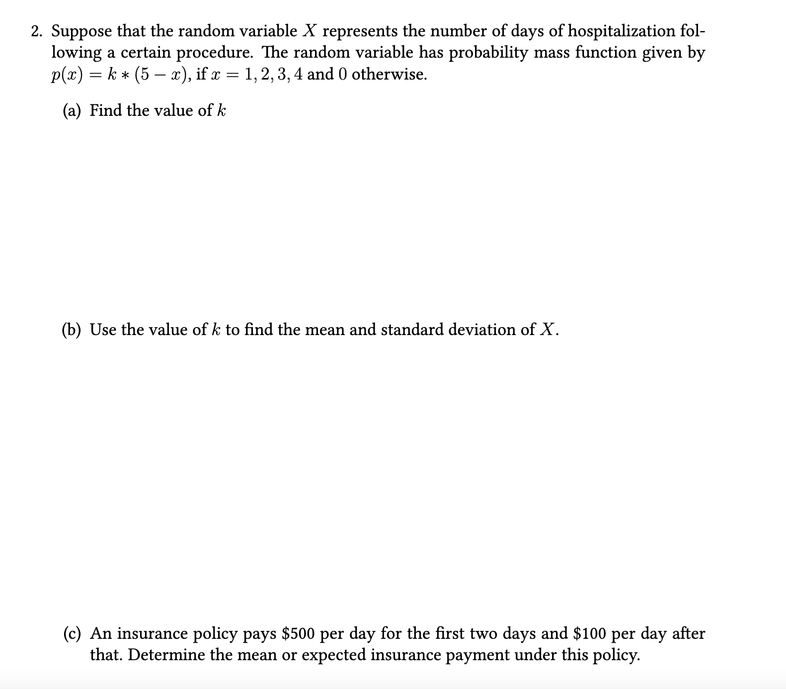 Solved Suppose that the random variable X represents the | Chegg.com