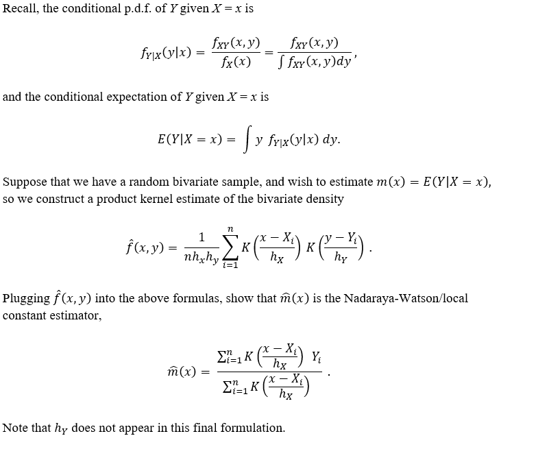 Recall, the conditional p.d.f. of Y given X=x is | Chegg.com