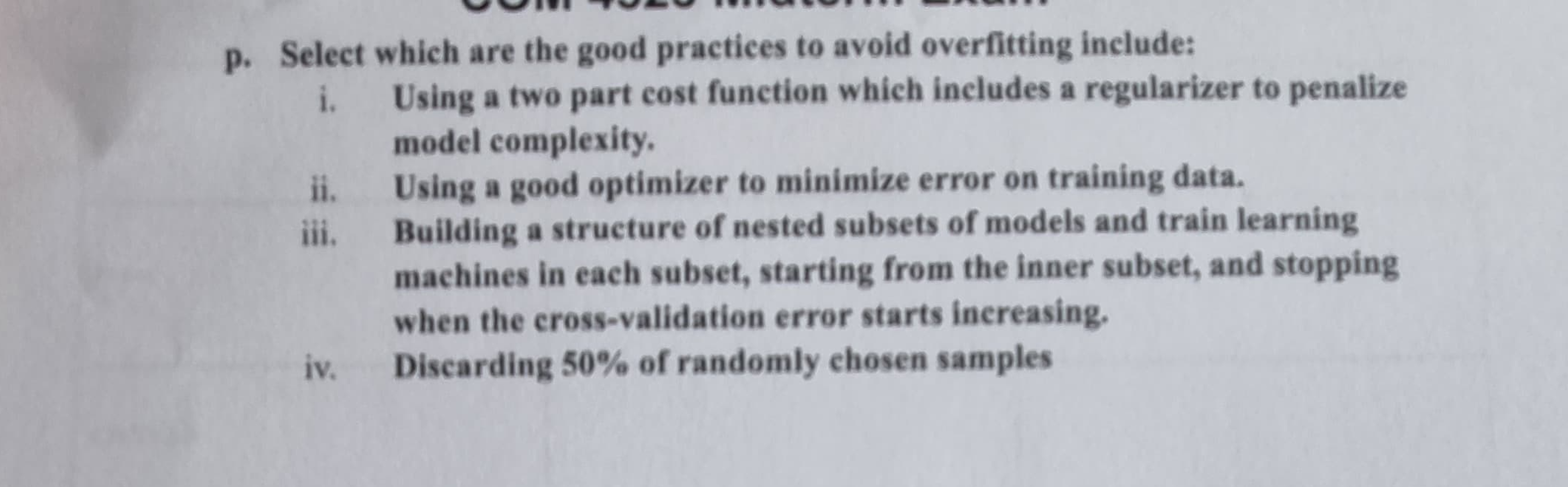 Solved p. ﻿Select which are the good practices to avoid | Chegg.com
