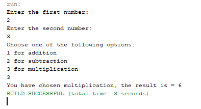 Solved Write a calculator java program that prompts the user | Chegg.com