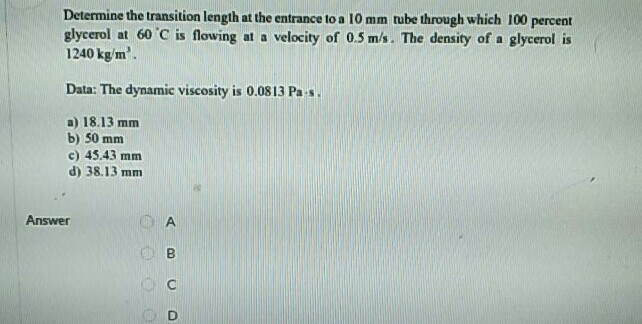 Solved Determine the transition length at the entrance to a | Chegg.com
