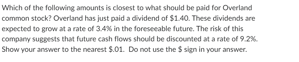 Solved Which of the following amounts is closest to what | Chegg.com