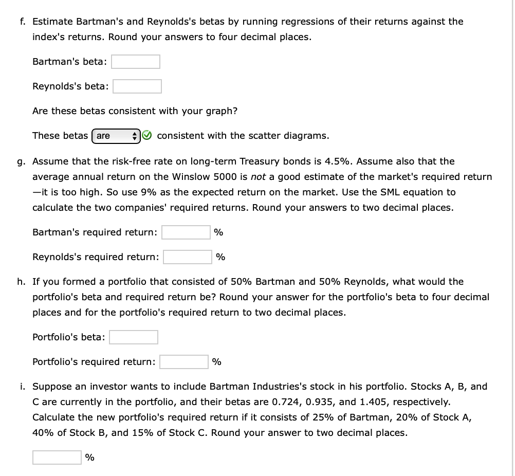 Solved Excel Activity: Evaluating Risk and Return Bartman | Chegg.com
