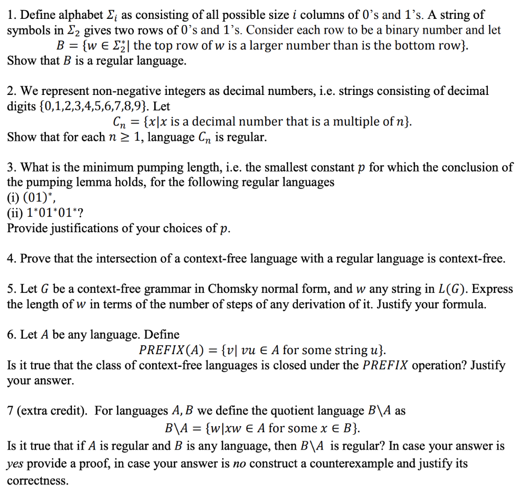 Solved 1. Define alphabet £¡ as consisting of all possible | Chegg.com
