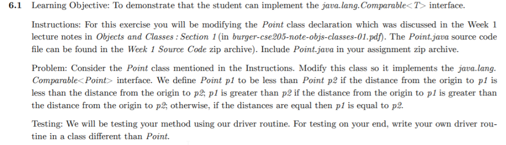 do all objects implement comparable