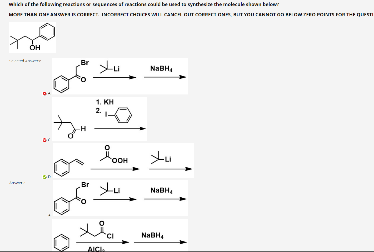 Solved Which of the following reactions or sequences of | Chegg.com