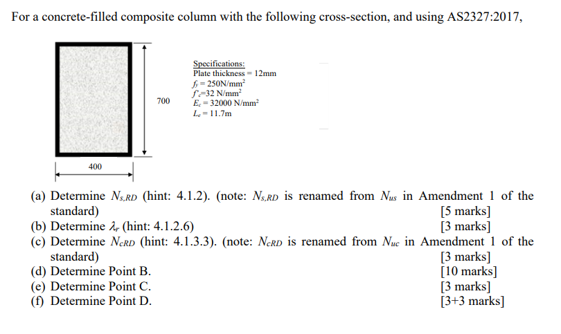 Solved PLEASE USE THE AUSTRALIAN STANDARD NOTE: All steel | Chegg.com