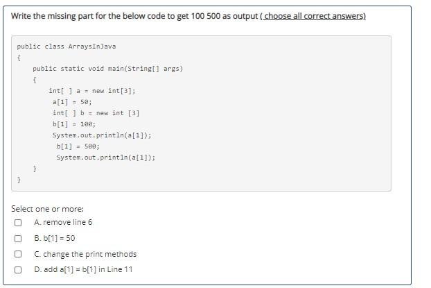 Solved Write the missing part for the below code to get 100 | Chegg.com