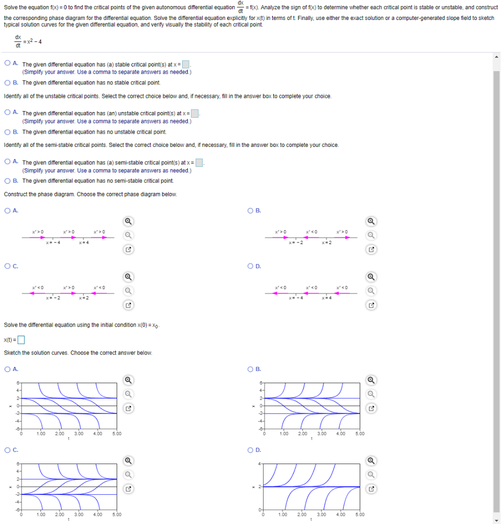 Solved Solve the equation f(x) = 0 to find the critical | Chegg.com